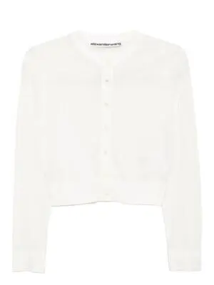 Alexander Wang Crystal-embellished Cropped Top - White