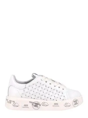 Premiata Logo Low-top Casual Sneakers - White