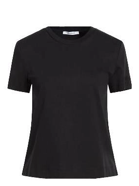 Max Mara Solid Color Basic T-shirt Black