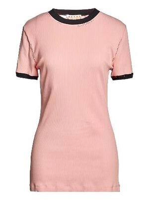 Marni Oversized Ribbed Crewneck T-shirt - Pink