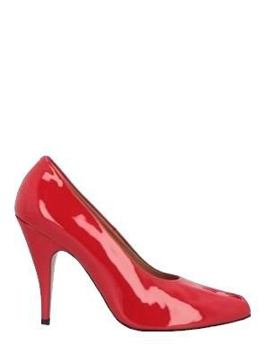 MAISON MARGIELA Patent Leather Pointed Toe Cone Heel Pumps - Red