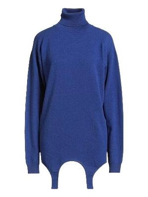 Saint Laurent Cashmere Turtleneck Knit Sweater - Blue