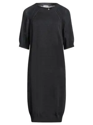 Brunello Cucinelli Midi Knit Dress - Black