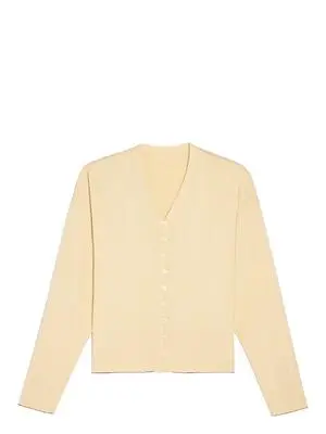 Jacquemus Pleated V-neck Cardigan - Nude
