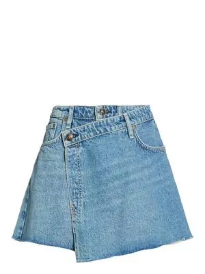 RAG & BONE Rag & Bone Medium Wash Asymmetrical Denim Skirt