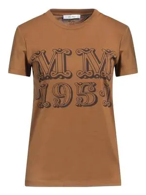 Max Mara Plain Colour T-shirts - Brown