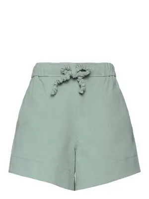 GANNI Ganni Casual Solid Drawstring Shorts Gray