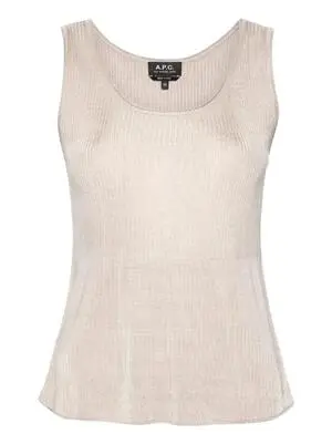 A.P.C. A.P.C. Sleeveless Ribbed-Knit Top