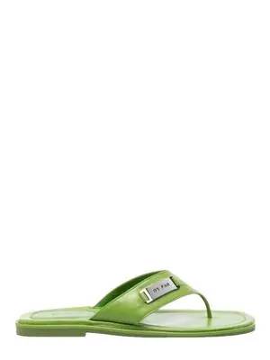 By Far Piel Thong Flip Flops - Green