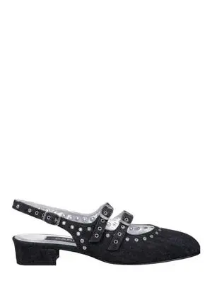CAREL Slingback Queen Denim Shoes - Black