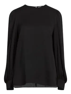 Max Mara Max Mara Satin Long Sleeve Top Black