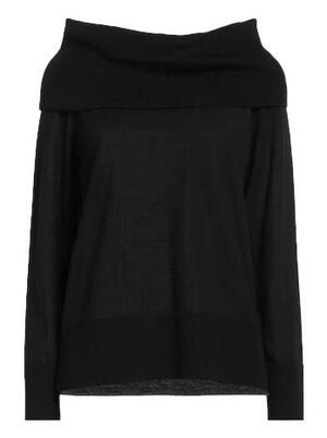 Max Mara Lightweight Solid Wool Knit Sweater - Black