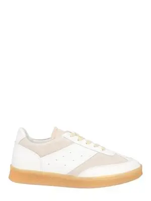 MAISON MARGIELA Color-block Leather Trainers - White