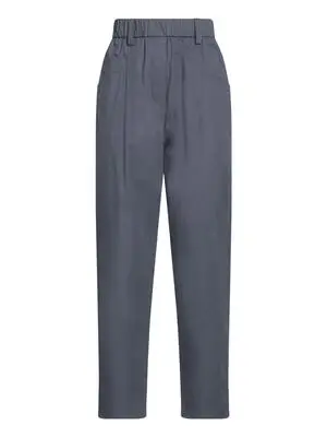 Brunello Cucinelli Tapered Poplin Trousers - Blue