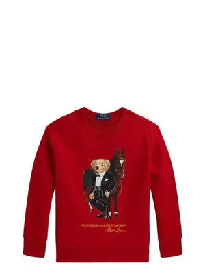 Ralph Lauren Crewneck Graphic Print Sweatshirt - Red