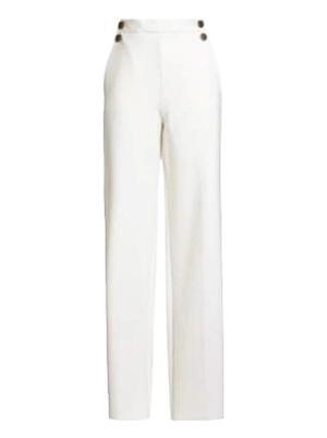 Max Mara Relaxed Fit Wide-leg Trousers - White