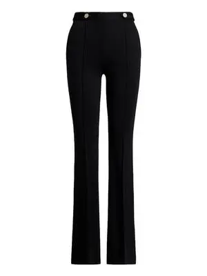 Ralph Lauren Button-detailed Bootcut Trousers - Black