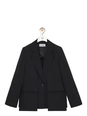 Loewe Wool Single-breasted Blazer - Black