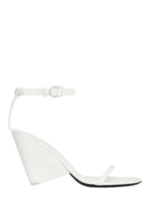COURREGES Oblique Wedge Sandals - White