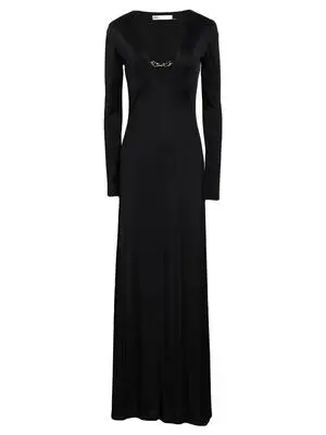 TORY BURCH Tory Burch Long Sleeve V-Neck Maxi Dress With Embellishment
