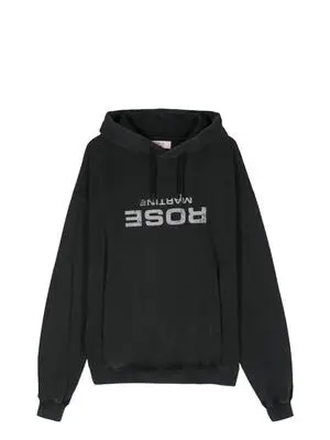 Martine Rose Logo-print Hoodie - Black