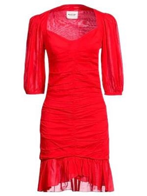 Isabel Marant Étoile V-neck Gathered Midi Dress - Red