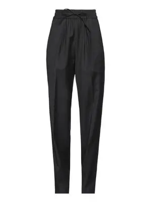Isabel Marant Étoile Wool Trousers With Prince Of Wales Check And Drawstring Waist - Black