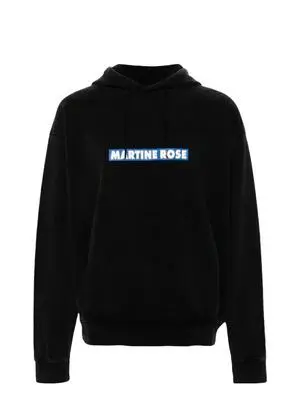 Martine Rose Martine Rose Logo Print Hoodie Black