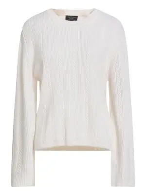 Rag & Bone Textured Crew Neck Cashmere Pullover - White