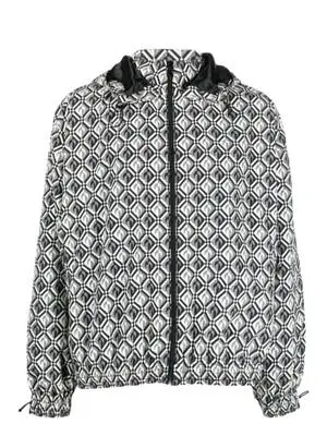 MARINE SERRE Marine Serre Graphic Print Zip-Up Jacket