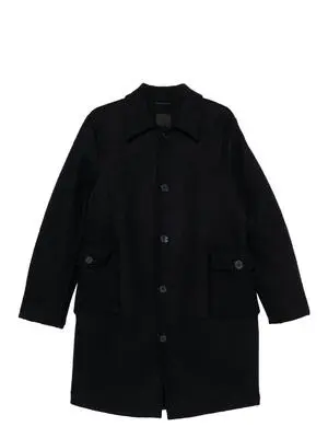 Givenchy Lapel Long Sleeve Coat - Black