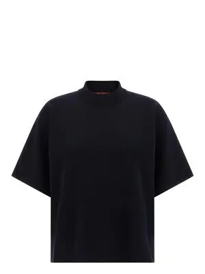 Max Mara Max Mara Studio Amici Short-Sleeved Knitted Jumper Black