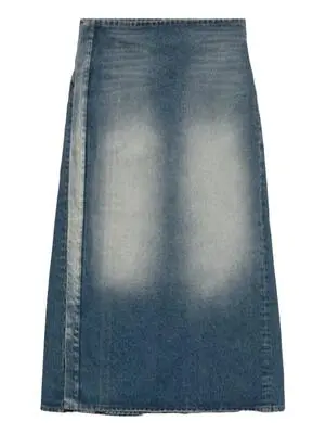 Y/project Denim Midi Skirt - Gray