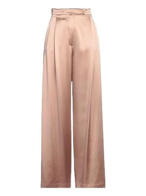 Max Mara High-waisted Loose Straight-leg Satin Trousers - Nude