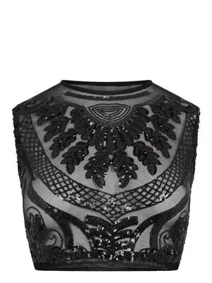 NORMA KAMALI Norma Kamali NK SQN Crop Top