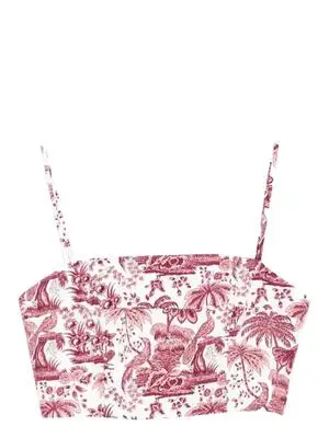 Staud Floral Printed Tank Top - Pink