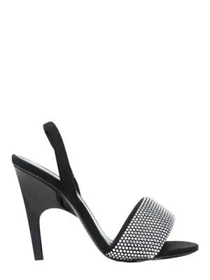 Attico Rem 105mm Crystal-embellished Sandals - Black