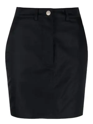 Nanushka High Waisted Straight Hem Mini Skirt - Black