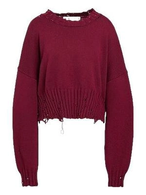 Marni Distressed Knit Sweater - Red