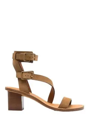 Zadig&Voltaire Cecilia Caprese 70mm Leather Sandals - Brown