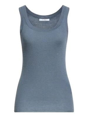 Max Mara Sleeveless Wool Knit Top - Gray