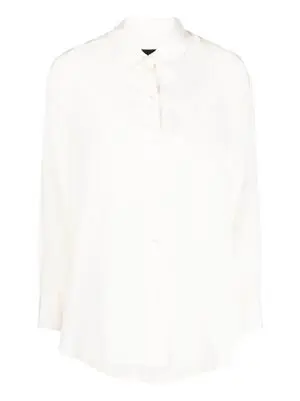 NILI LOTAN Nili Lotan Sheer Silk Long-Sleeve Shirt