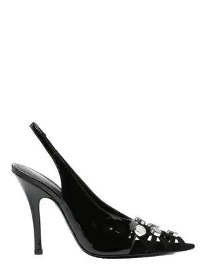 Attico 110mm Fiona Pumps With Rivet Embellishments - Black