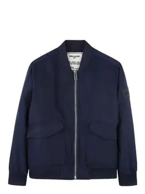 Zadig&Voltaire Logo-patch Bomber Jacket - Black