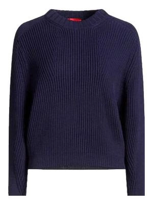 MAXCO. Max&co. Crew Neck Long-sleeve Knit Sweater - Black