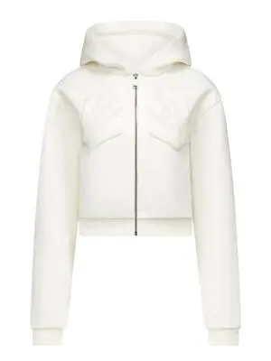 AREA Embossed Handprint Zip-up Hoodie - White