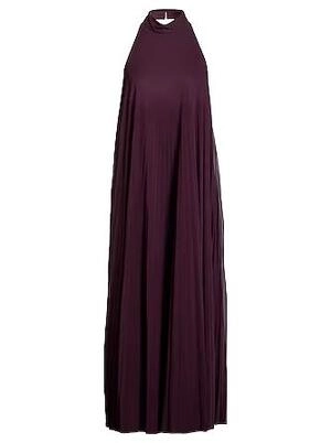 MAXCO. Pleated Halterneck Maxi Dress - Black