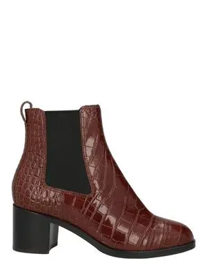 Rag & Bone Croc-embossed Leather Chelsea Boots - Brown