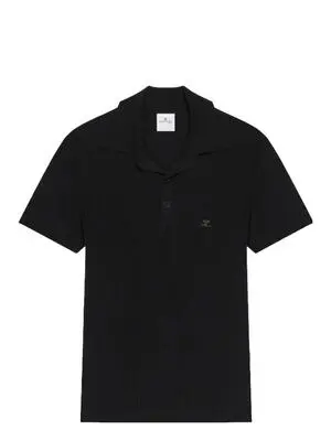 COURREGES Knitted Polo Shirt - Black