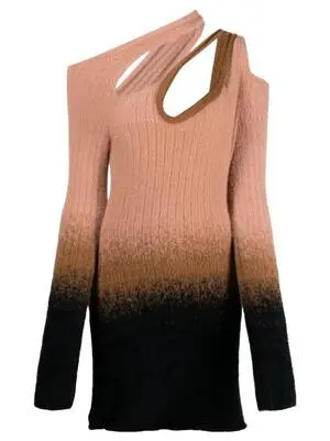 Ottolinger Gradient Effect Knitted Mini Dress - Black